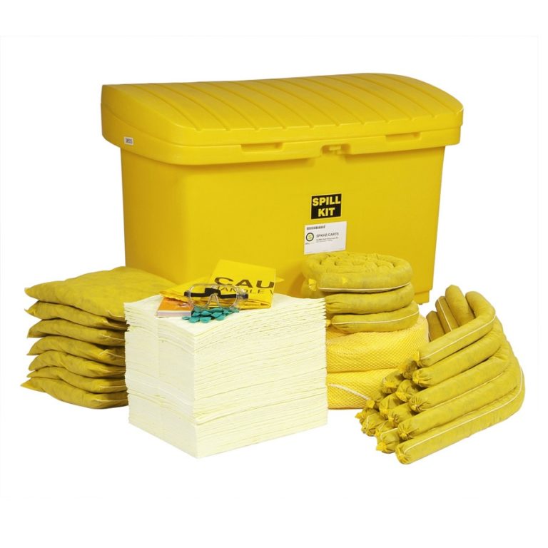 HazMat Spill Cart Kit with 5in Wheels | Mobile Spill Response Kit ...